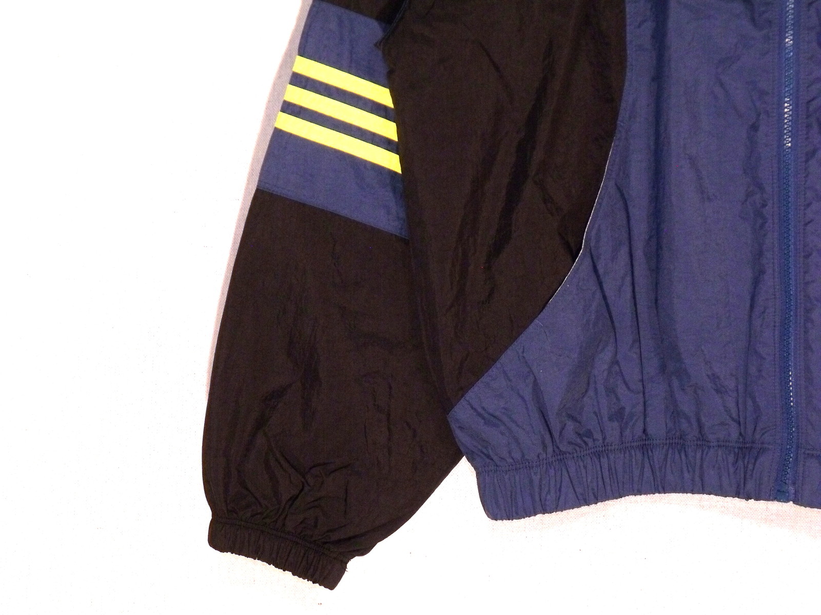 Adidas VTG lined blue black & neon wind jacket / generous L / great ...