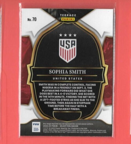 2022-23 Panini Select Fifa Sophia Smith Soccer Card, Terrace Base USA ...