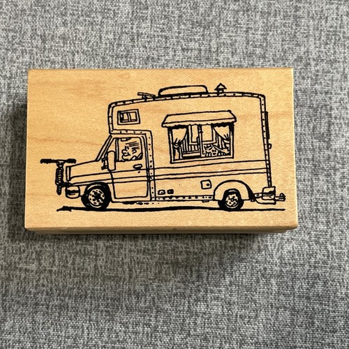 Visions of Ink RV Camper Rubber Stamp Wood Motorhome Medium Size | eBay