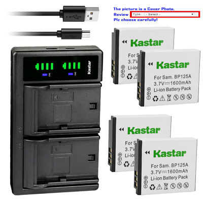 Kastar Battery LTD2 USB Charger for Samsung IA-BP125A IABP125A BP125A ...