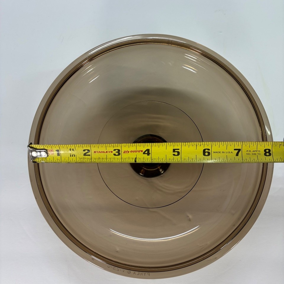 Pyrex Visions Amber Glass Lid V-25-C Round Replacement Cover Brown | eBay