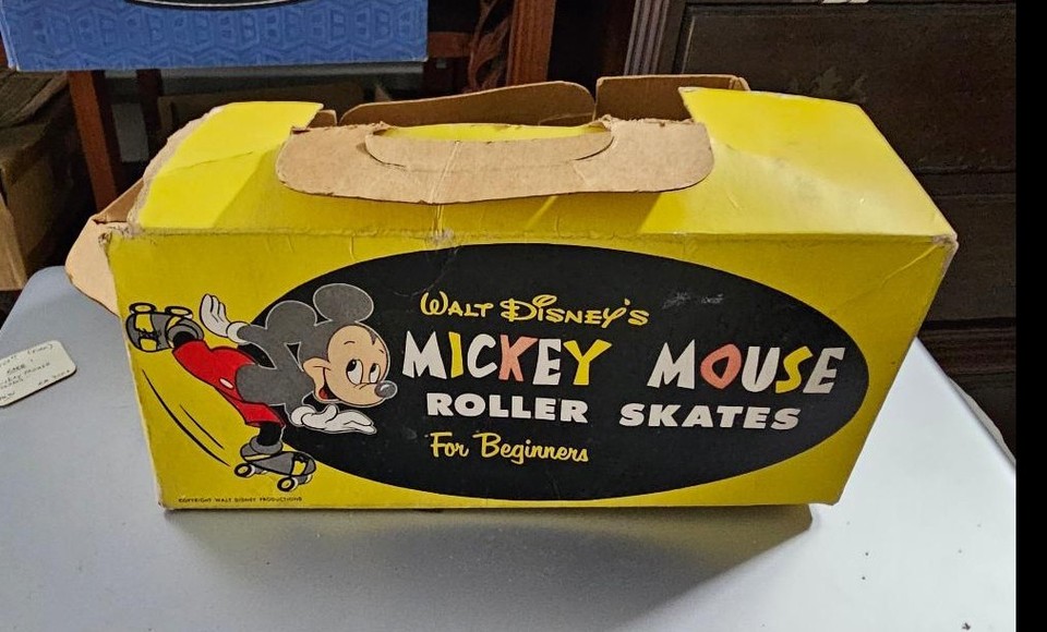 Vintage 1950s Walt Disney Mickey Mouse Mouseketeer Roller Skates With ...