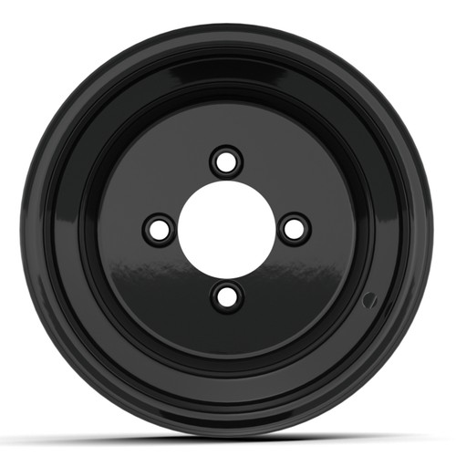 GTW Black Steel Golf Cart Wheel | 10x7 | 3:4 Offset | 4x101.6mm Bolt ...