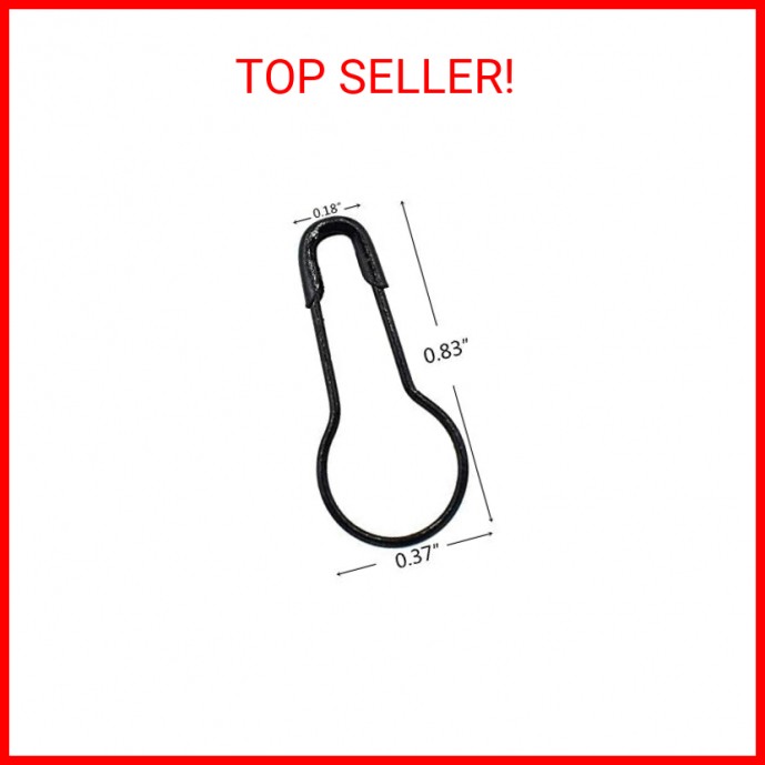 1000Pcs Metal Black Safety Pins/Gourd Pin/Bulb Pin for Clothing ...
