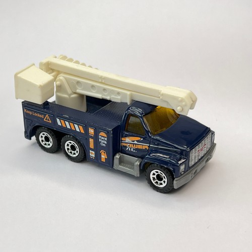 Matchbox GMC Bucket Truck Blue Body Mint | eBay