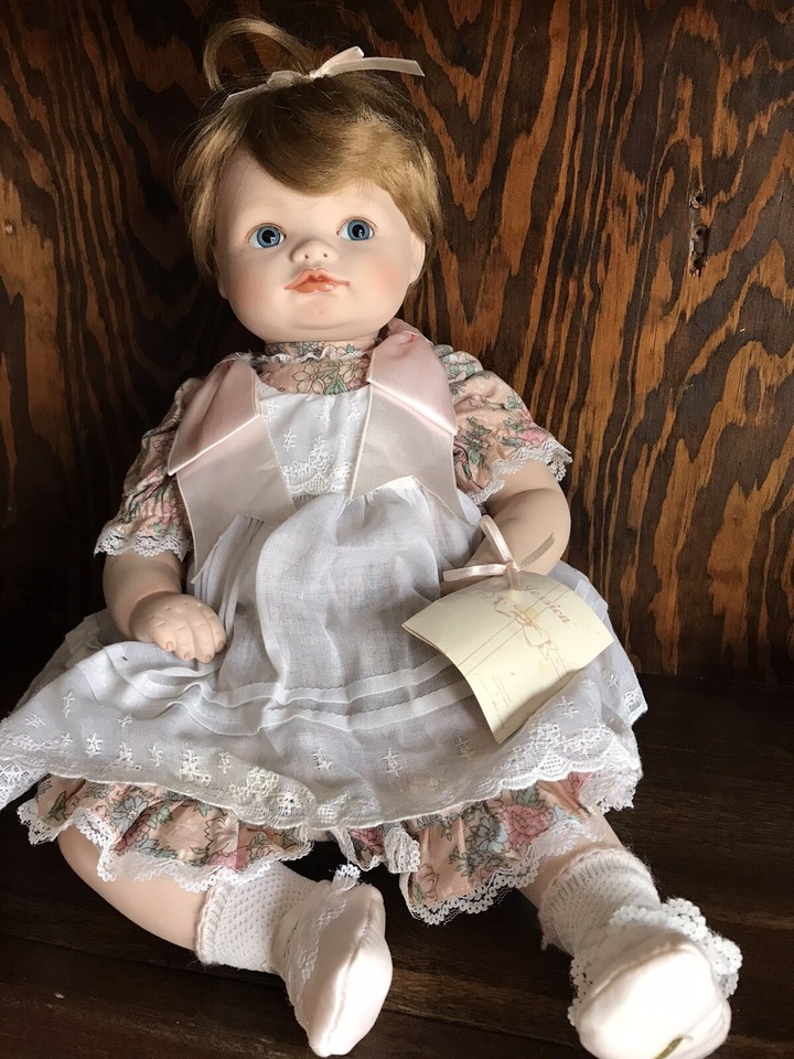 Hamilton Collection Heritage Dolls Jessica Porcelain No Bx Glass Case ...