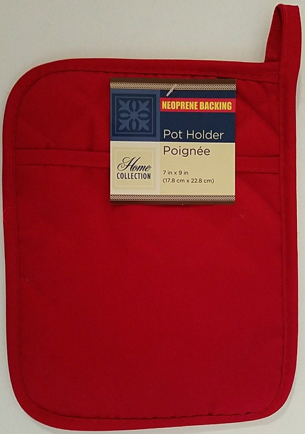 Kitchen Polyester/Neoprene Pot Holders 9” X 7” with Hand Pocket, Select ...