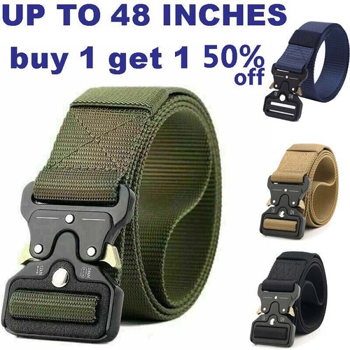 MEN Casual Military Tactical Army Adjustable Quick Release Belts Pants ...
