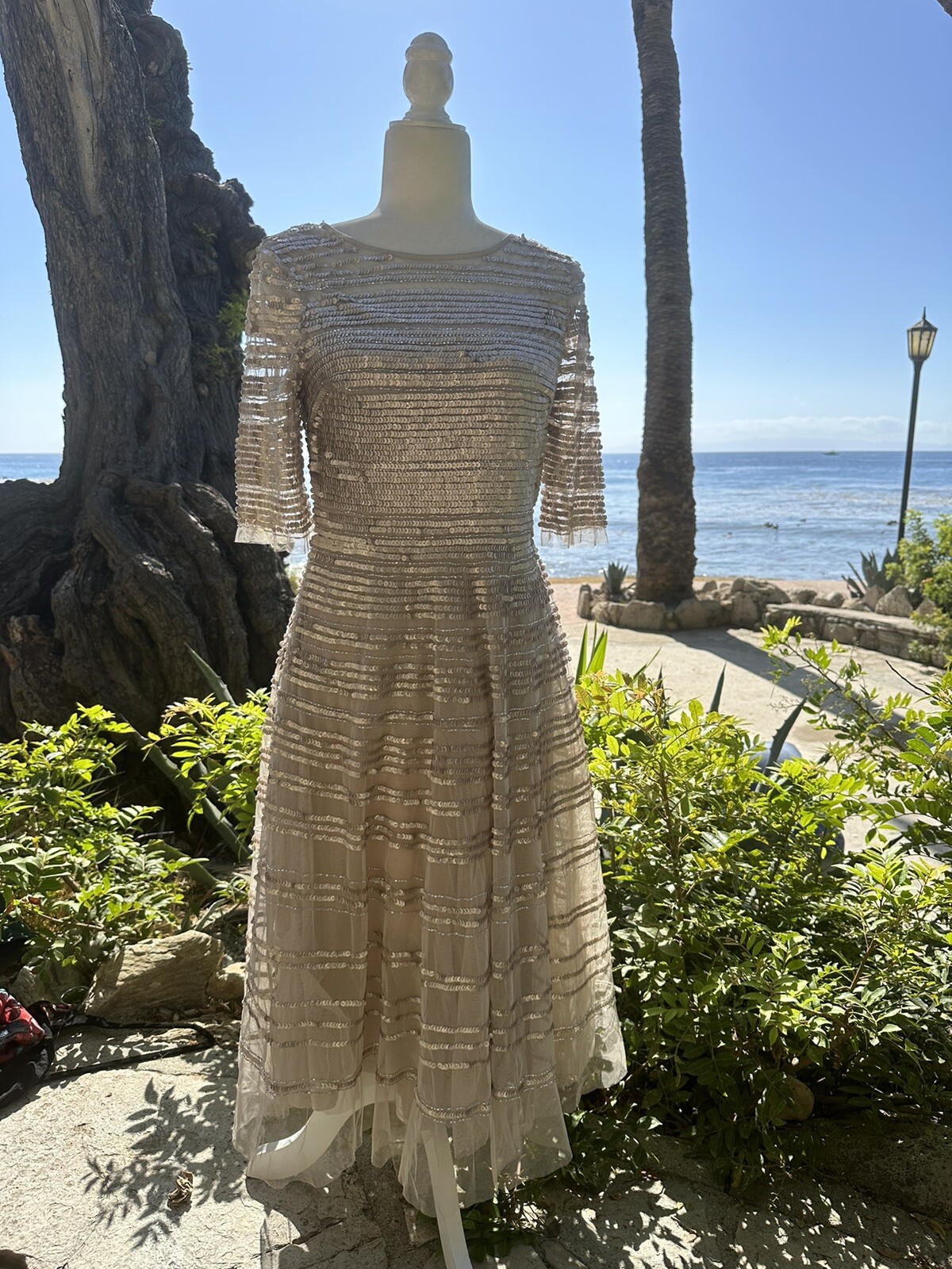 Johnny Was Beaded Mesh Dress | eBay