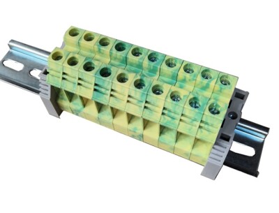 DINKLE 10MM 10 PIECE EARTH DIN RAIL TERMINAL PACK 600V, 60A RATED | eBay