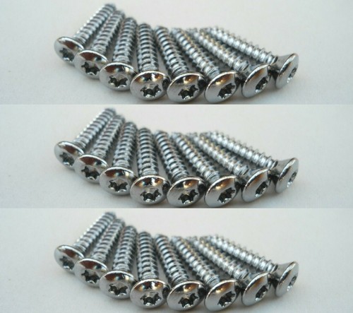 24 CHROME BEZEL/GRILLE SCREWS! FOR CLASSIC & VINTAGE VEHICLES - CAR ...