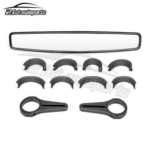 15" Wide Rear View Race Mirror Convex Mirror w/ 1.75" Clamp UTV for ...