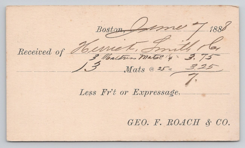 1887 Geo F Roach & Co Boston MA Postcard | eBay