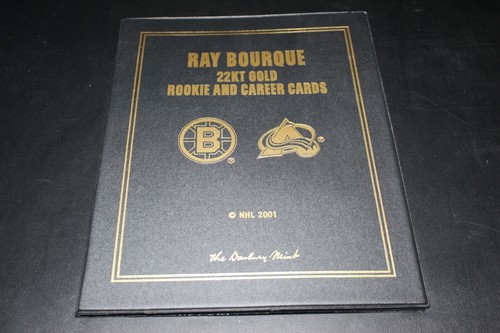 Ray Bourque 22kt Gold Rookie and Career Cards Danbury Mint NHL 2001 | eBay