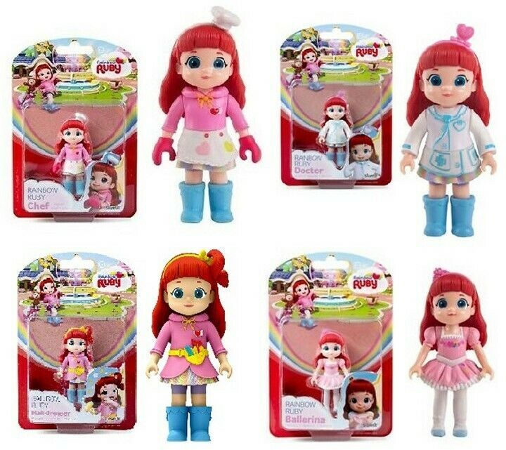 Silverlit Rainbow Ruby Dolls 8cm – Professions 2-Pack Assorted Figures ...