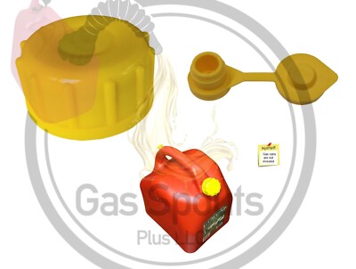 Scepter Aftermarket Closed Gas Can Cap & Yellow Rear Vent Cap WEDCO ...