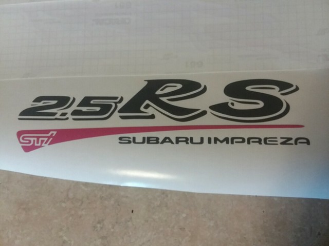 GC8 SUBARU IMPREZA 2.5RS TRUNK LID DECAL WRX STI RSTI 2.5RS 2.5 RS JDM ...