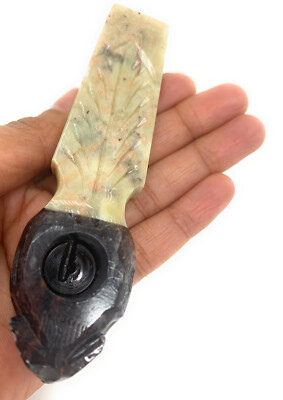 4 inch Hand carved Stone Smoking Pipe Natural Stone crystal rock ...