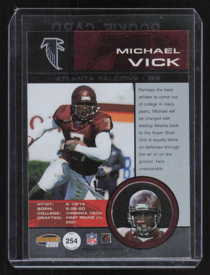 2001 Pacific Invincible #254 Michael Vick RC Rookie | eBay