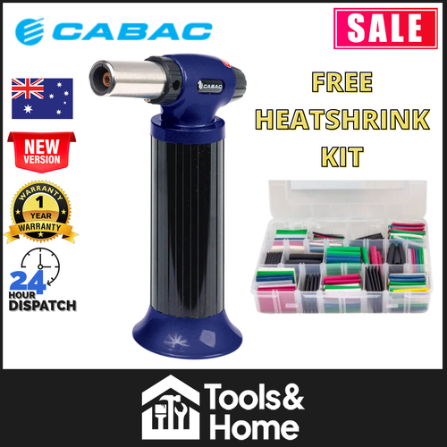 CABAC Auto Ignition Butane Powered Torch + FREE $39.95 Heat Shrink Kit ...