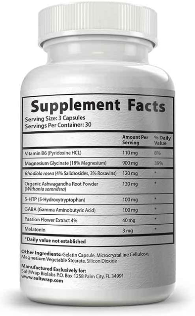 Salt Wrap Mag R&R Natural Muscle Relaxation Supplement - 180 Capsules ...