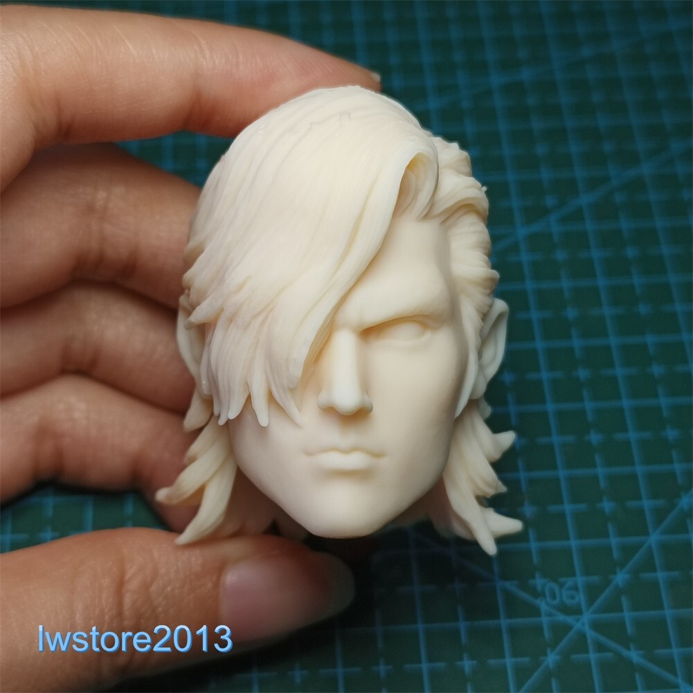 1:18 Anime Man Hair Head Sculpt Carved For 3.75" Male Action Figure ...