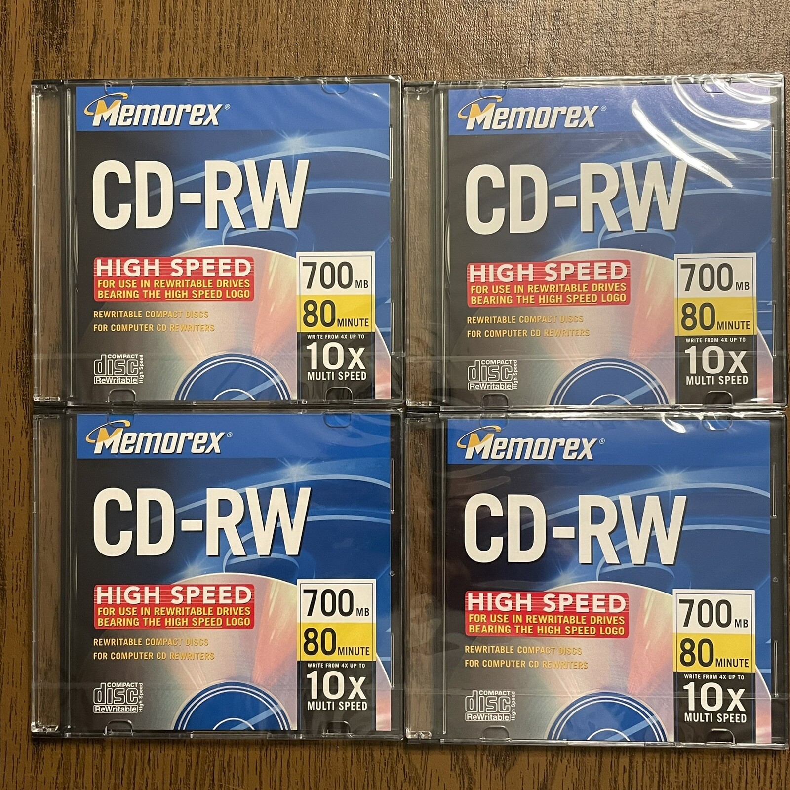 Memorex CD-RW Rewritable CDs 700MB 10x Speed 80 Min - Brand New Sealed ...