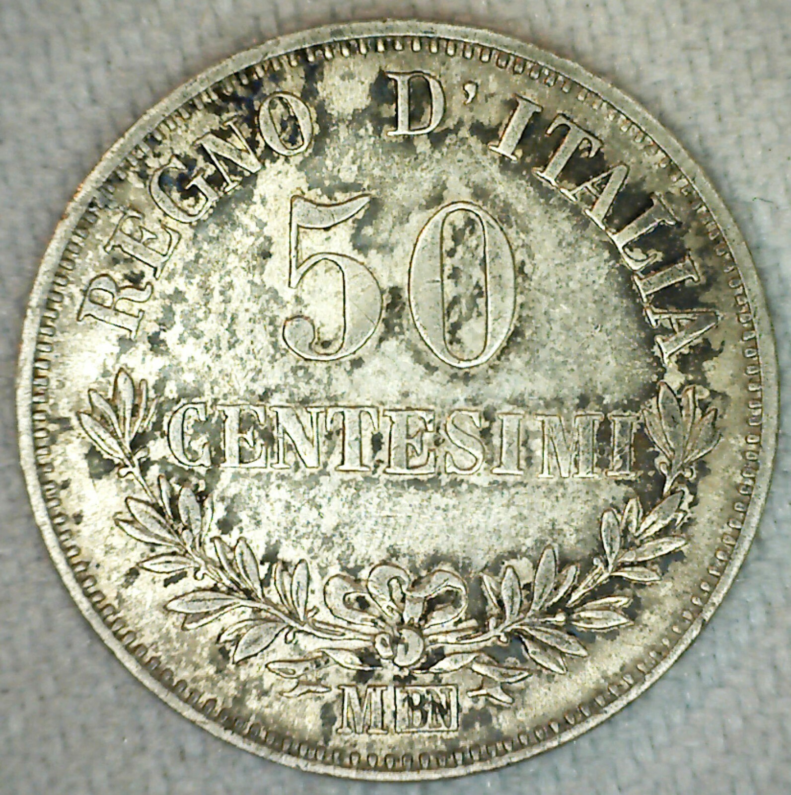 1863 M Italy 50 Centesimi Silver Extra Fine Italian Coin | eBay