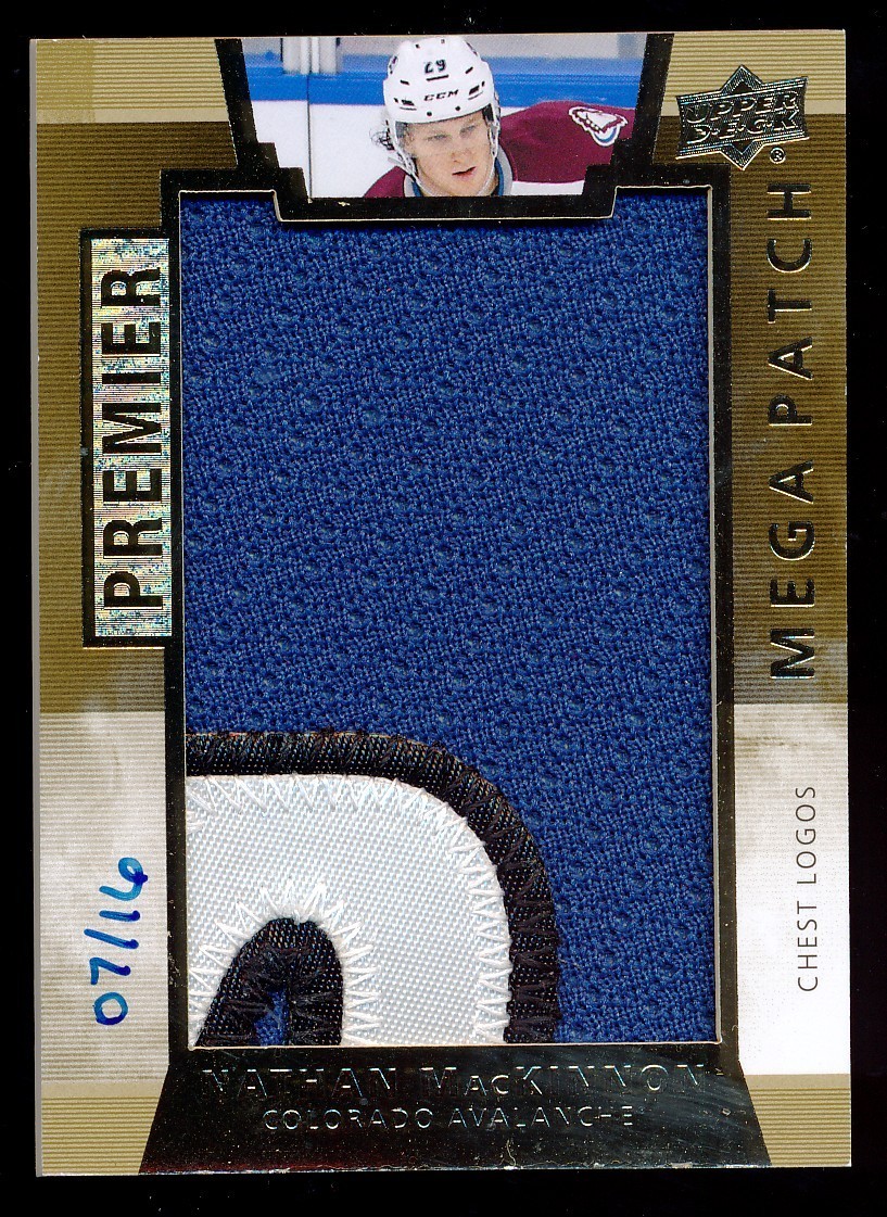 2014-15 Upper Deck Premier Mega Patch Chest Logos Nathan Mackinnon 07/ ...
