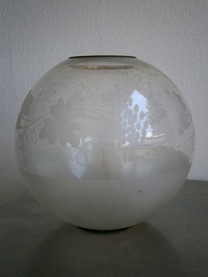 Crystal Engraved Globe Diffuser 19°S Oil Lamp Decor Antique Piece | eBay
