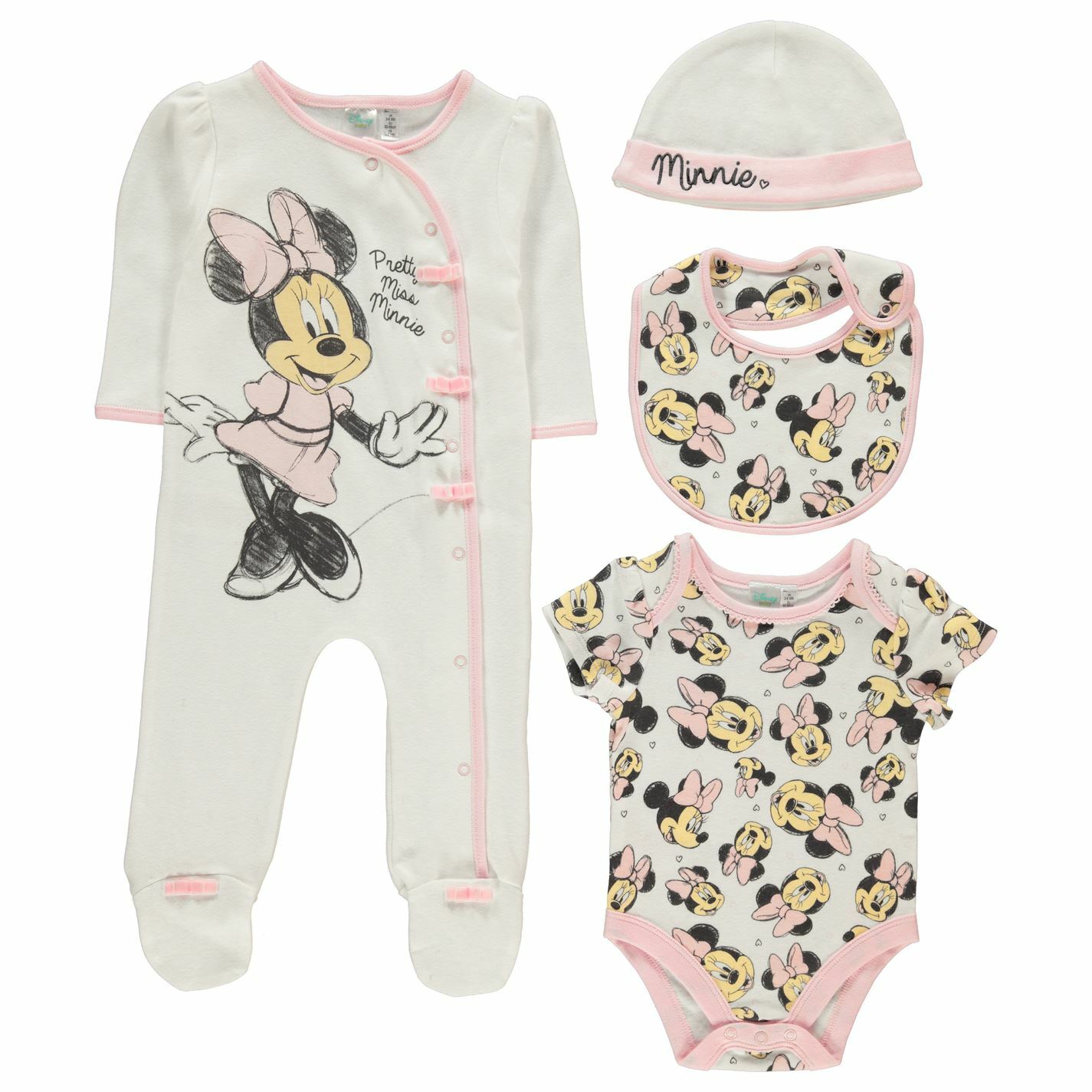 Character Baby Kids 4 Piece Romper Rompers Sleep Suit Long Sleeve ...