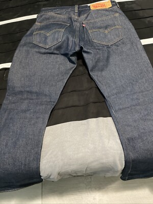 Levis 501 Shrink To Fit Button Fly Jeans Straight Leg Color Blue Rigid ...