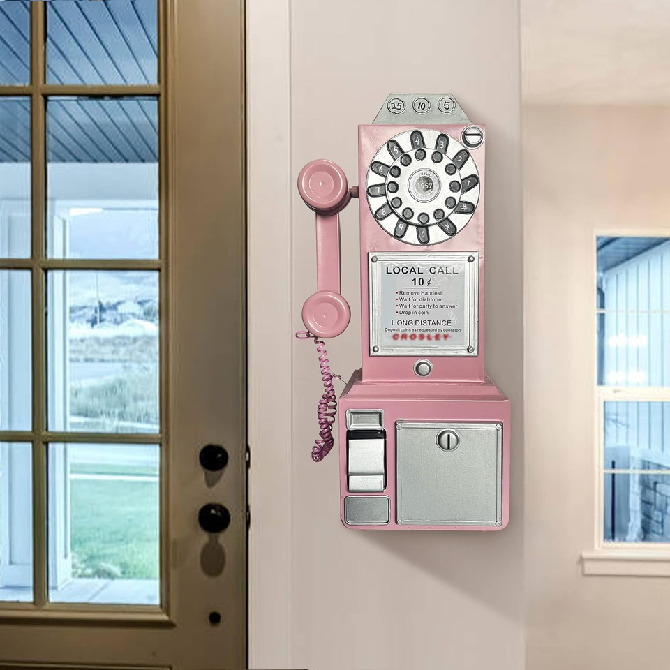 Antique Telephone - Pink Rotary Dial Landline Phone Model Vintage Pink ...