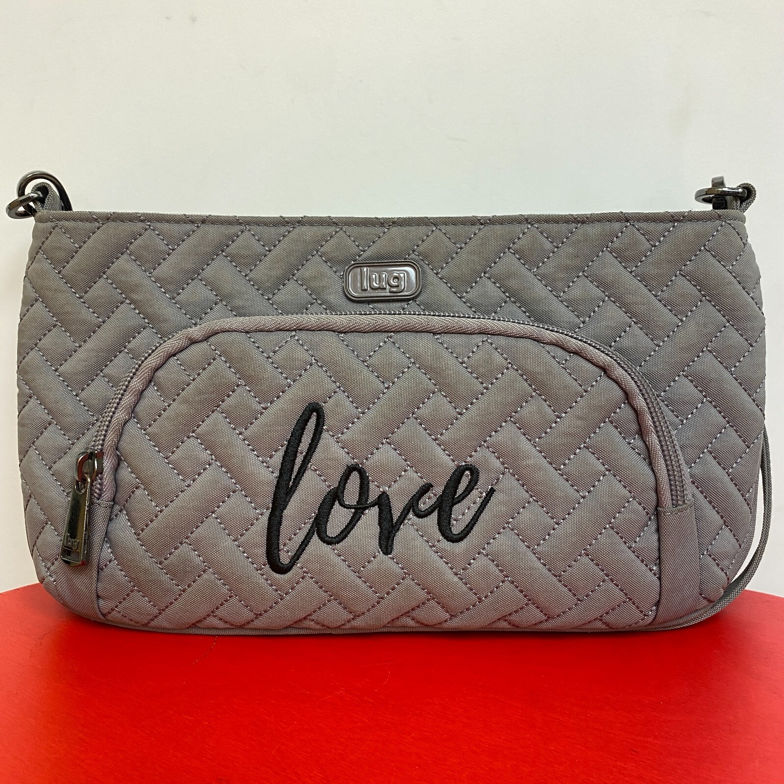 LUG Flyer Convertible Crossbody Bag Love Grey Purse Belted Fanny Pack ...