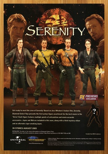 2005 Serenity Action Figures Print Ad/Poster Joss Whedon Firefly Toy ...