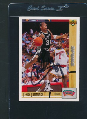1991/92 Upper Deck #267 Terry Cummings Spurs Signed Auto *A5437 | eBay