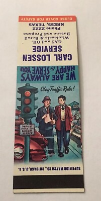 Vintage Matchbook Cover Matchcover Cartoon Photo Carl Lossen Service ...
