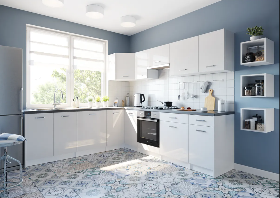 Kitchen Set, Complete Kitchen Set, 5piece Set White Gloss | eBay UK