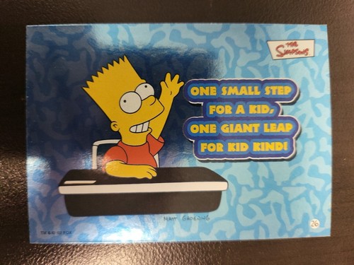 2002 Topps The Simpsons Bart Simpson small step FOIL PARALLEL STICKER ...