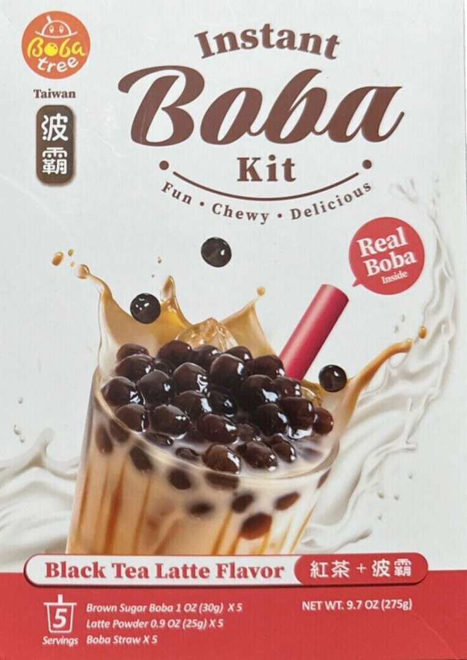 Instant Boba Kit Taiwan BLACK TEA Real Boba Chewy 5 Servings | eBay