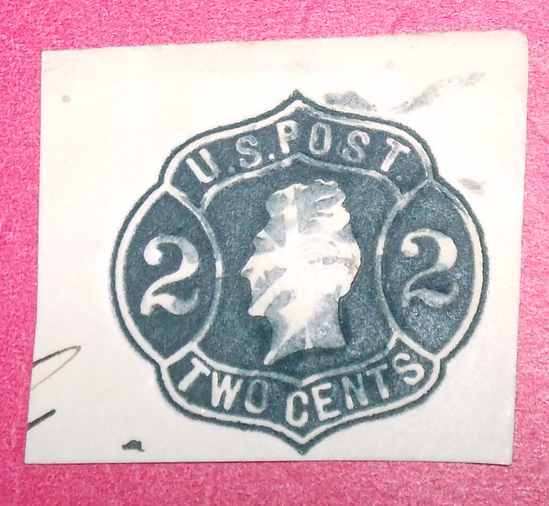 1863 2 CENT ANDREW JACKSON STAMPED ENVELOPE (CUT)--RARE ?--A GREAT ...