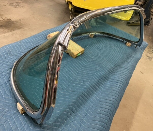 1956-62 Corvette Windshield Frame & Glass NO BROKEN TABS New Glass-OEM ...