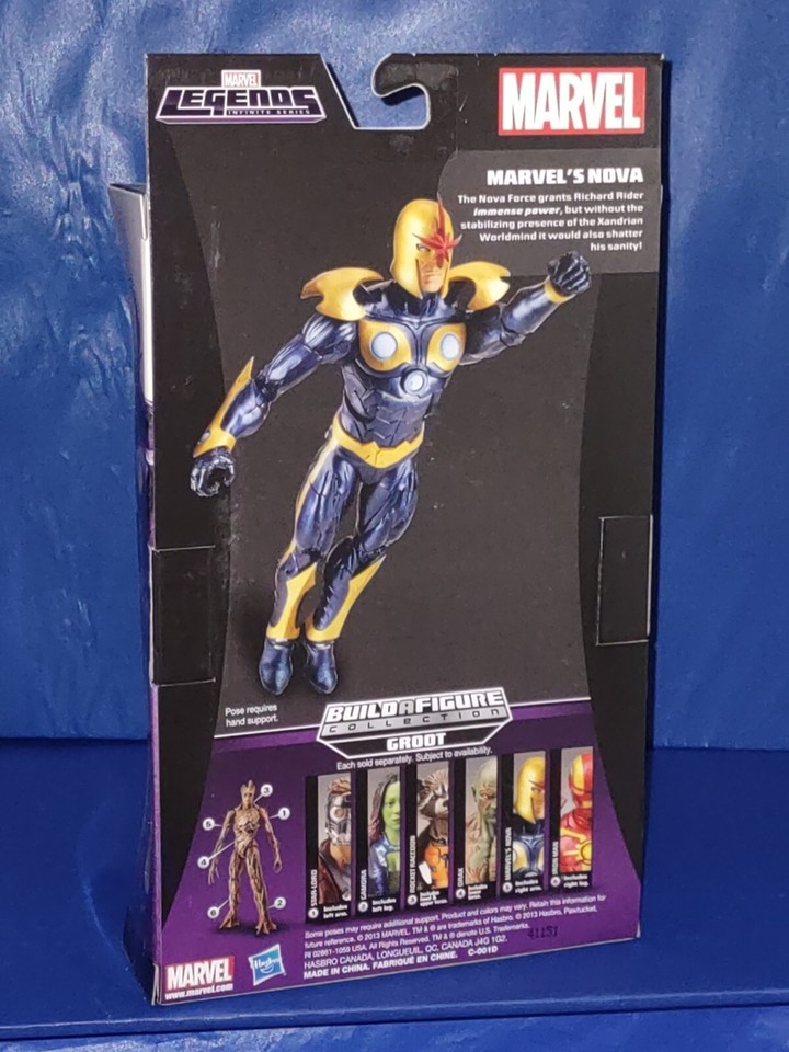 MARVEL LEGENDS NOVA FIGURE GUARDIANS OF THE GALAXY GROOT BAF WAVE | eBay