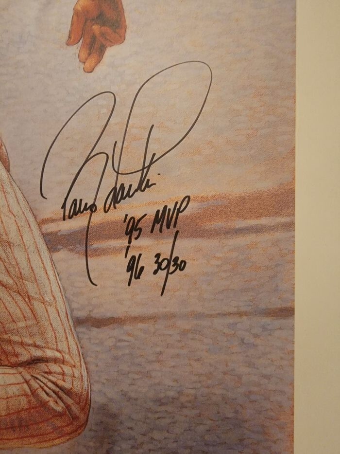 Barry Larkin signed print 12x24, framed "Barry Larkin on a Mission" | eBay