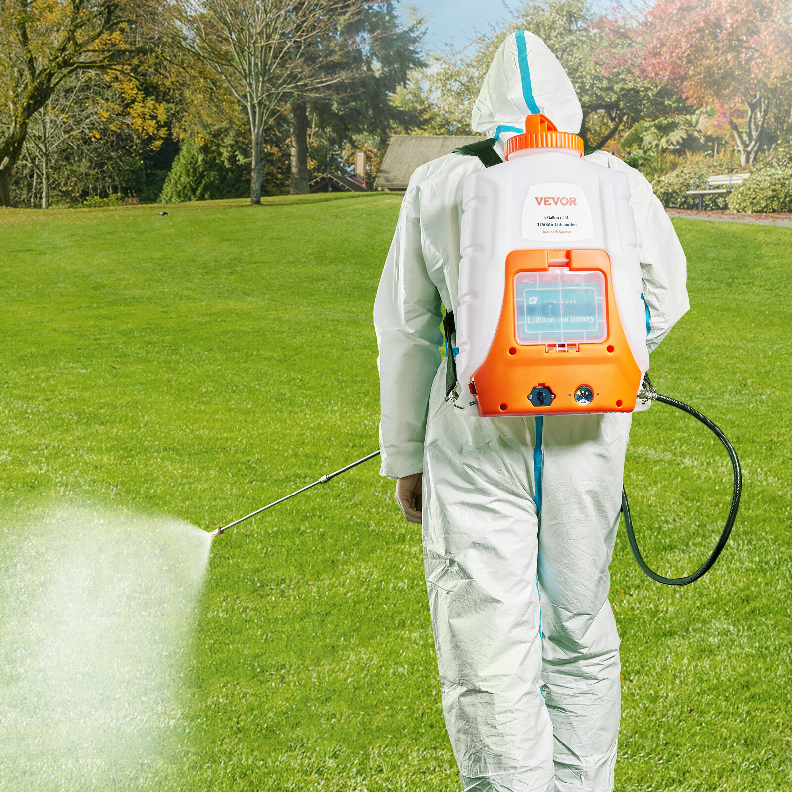 VEVOR Battery Powered Backpack Sprayer 4 Gal Tank 0-90 PSI Adjustable ...