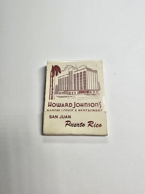 Howard Johnsons San Juan Puerto Rico Vintage Matchbook | eBay