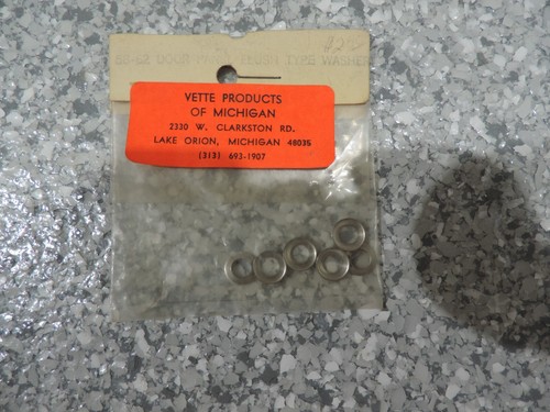 58 59 60 61 62 C1 Corvette Door Panel Flush Type Washers-(8)--NEW! | eBay