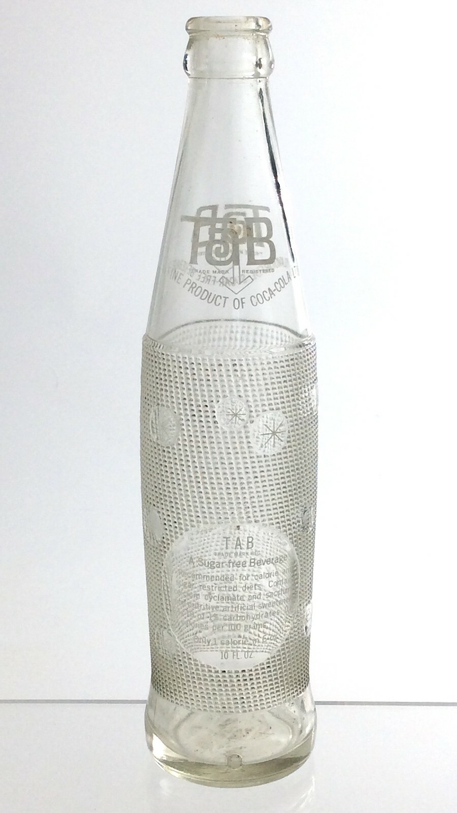 Vintage Glass Bottle Tab Clear Embossed Product Of Coca Cola 10oz Q333 ...