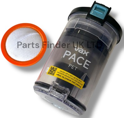 Genuine Vax Pace Pet Cordless Vacuum Bin Lid Container Filter Part CLSV ...