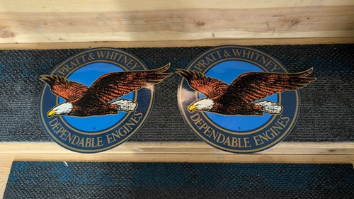 Lot of (2) Vintage Pratt & Whitney USA Dependable Engines 10" Decals | eBay